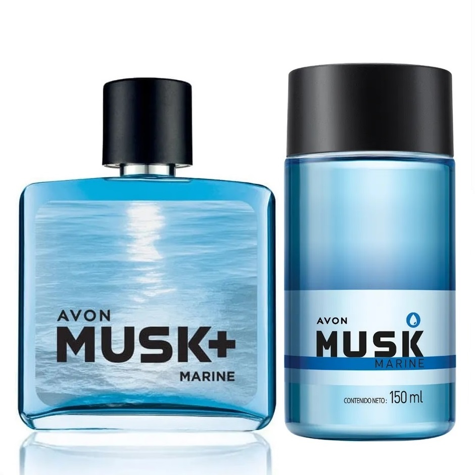 Set MUSK MARINE: Perfume + Colonia Refrescante – Munaycha Store