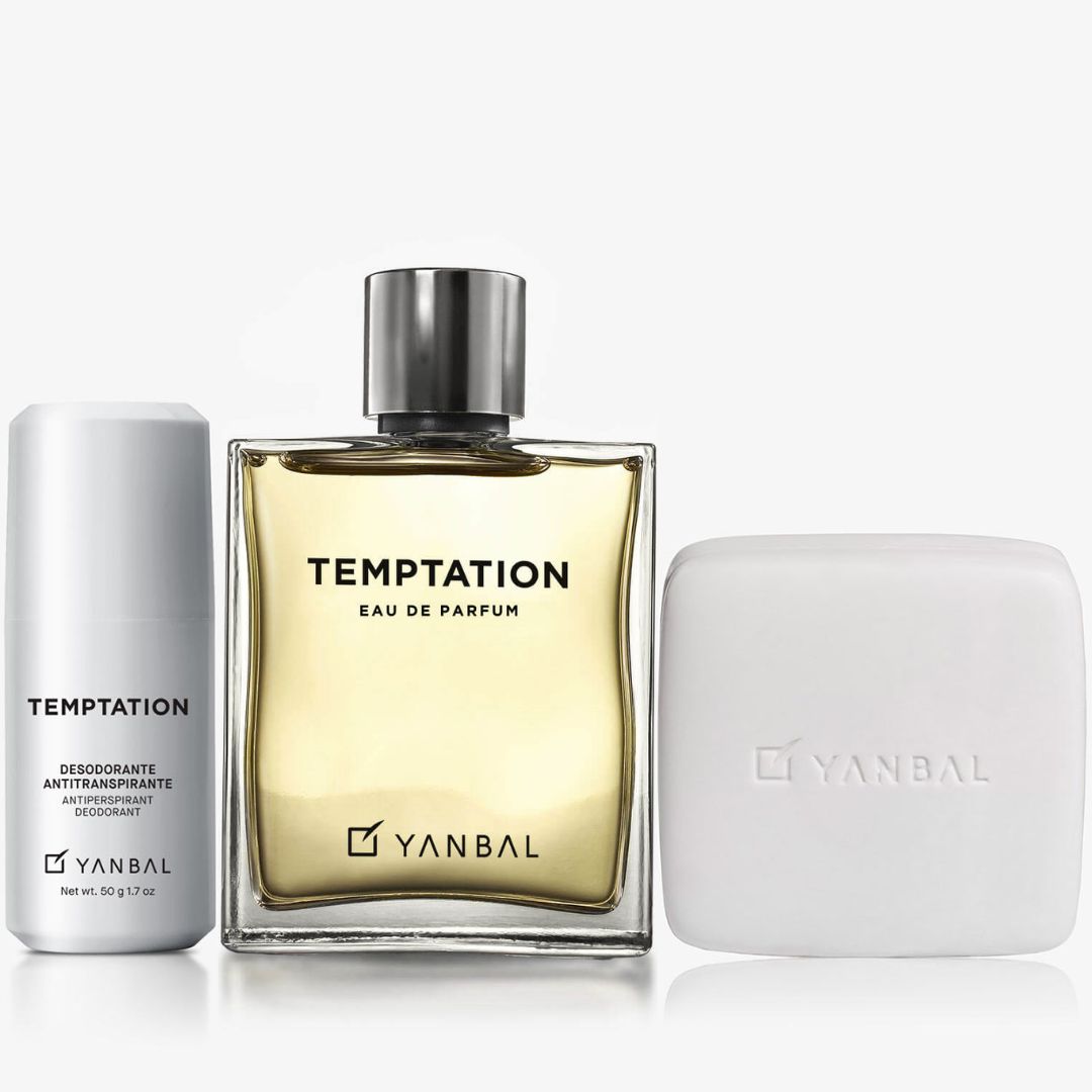Set Temptation Hombre: Parfum for Men + Deo Roll On + Jabon perfumado ...