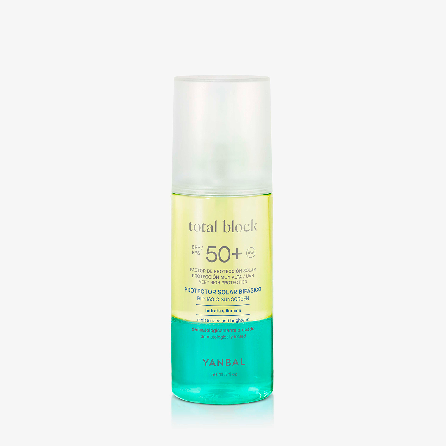 Protector Solar Bifásico SPF 50+ Total Block Yanbal, 150ml – Munaycha Store