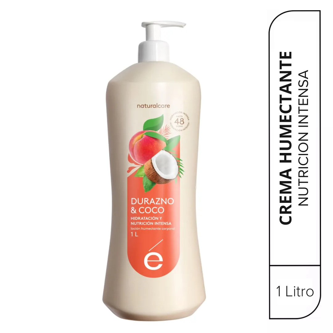 Crema Corporal Humectante Natural Care | Durazno & Coco, 1L – Munaycha ...